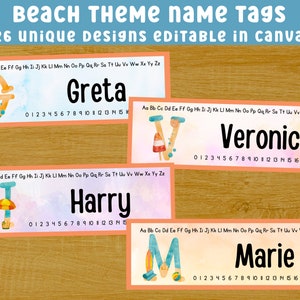 Editable Desk Name Tag, Student Desk Name Plates, Under the Sea ...