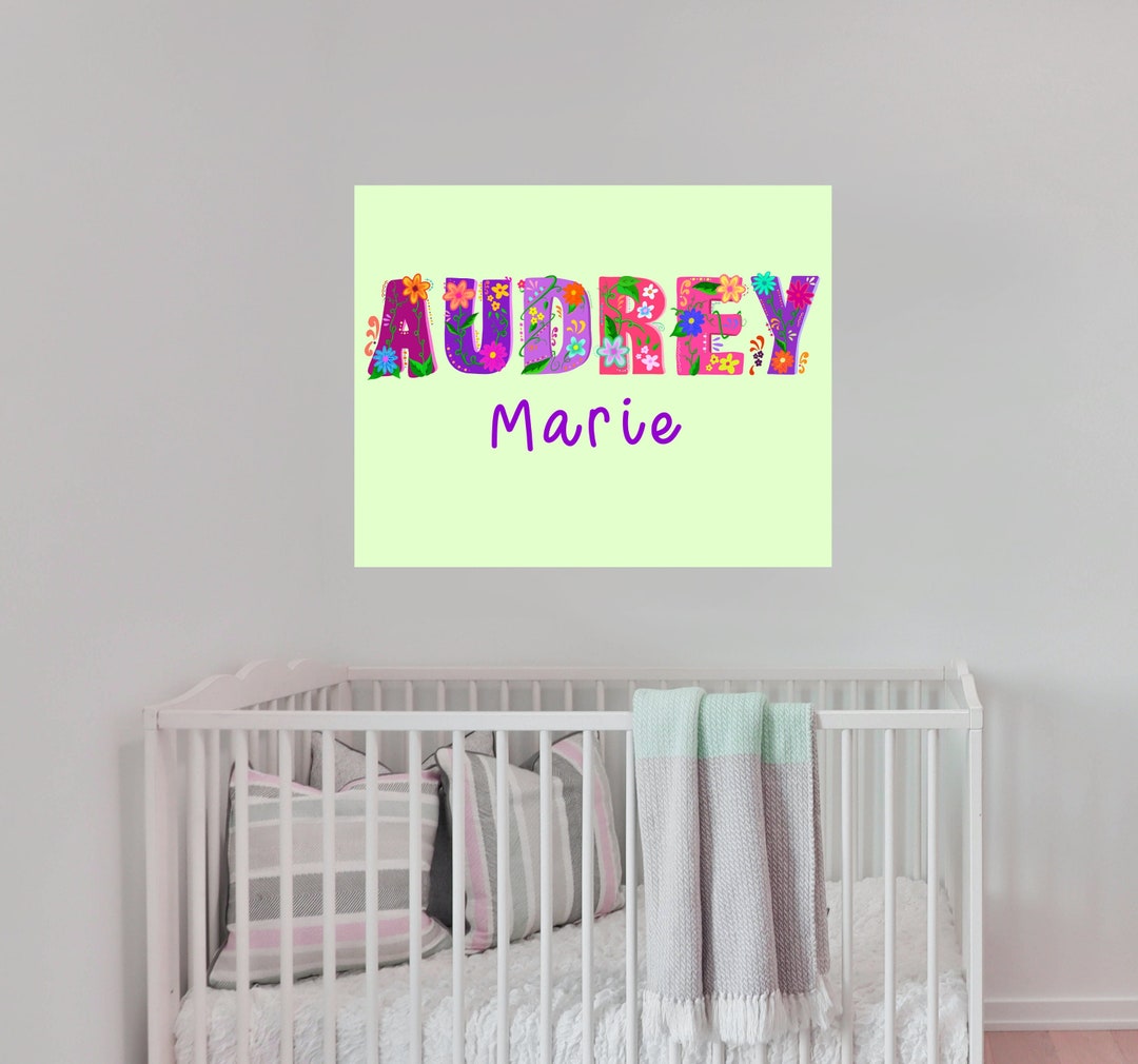 Custom Name Printable, Personalized Baby Gift, Nursery Printable ...