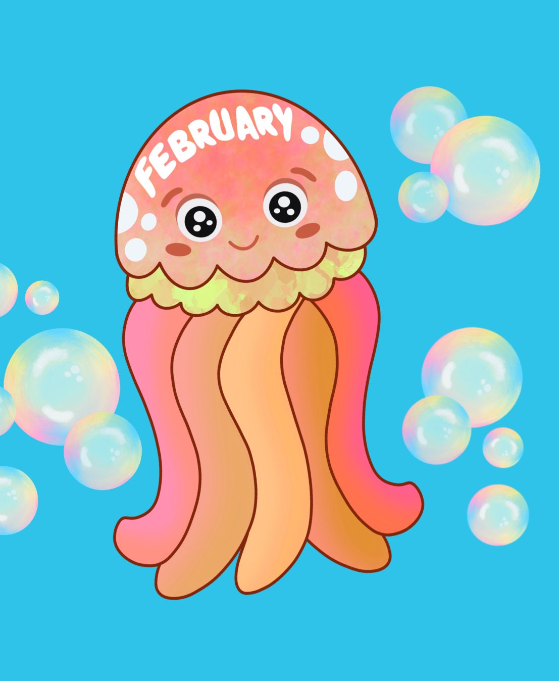Jellyfish Birthday Display Printable Classroom Birthday - Etsy