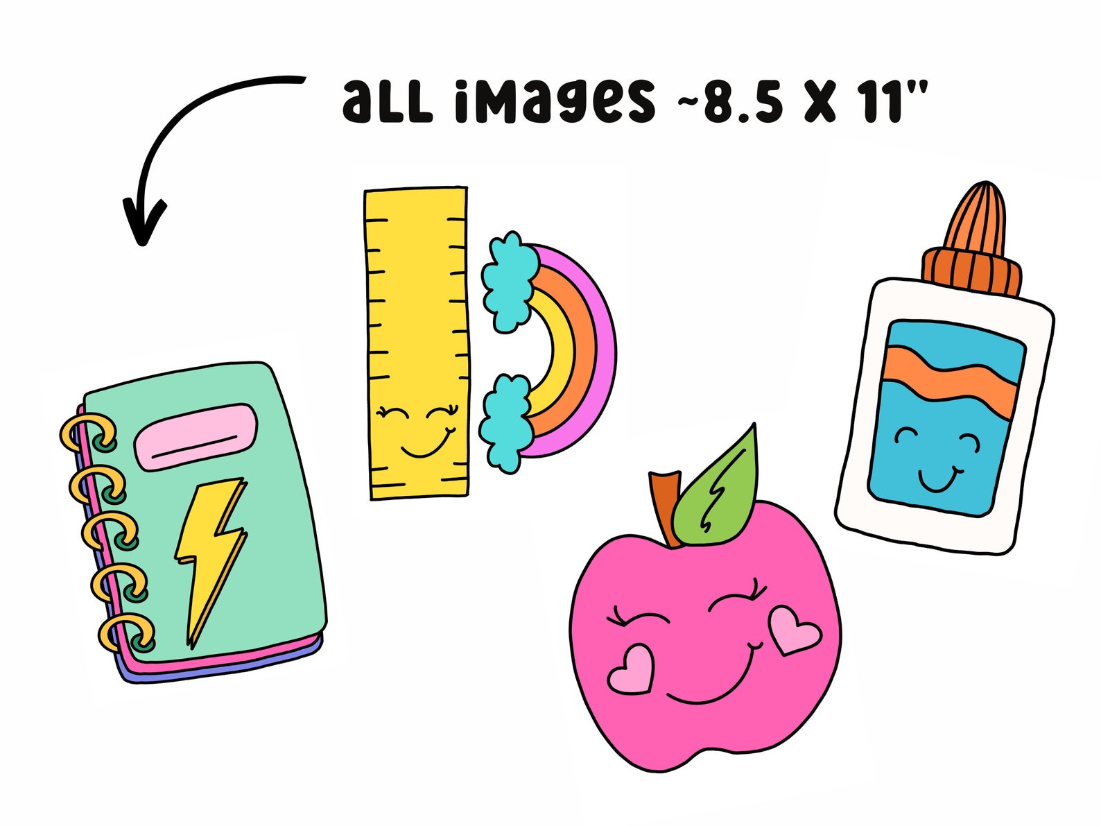 Back to School Bulletin Board Printable, Bright Classroom Theme, Retro ...