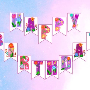 Digital Download, Printable Happy Birthday Banner, Instant Download ...