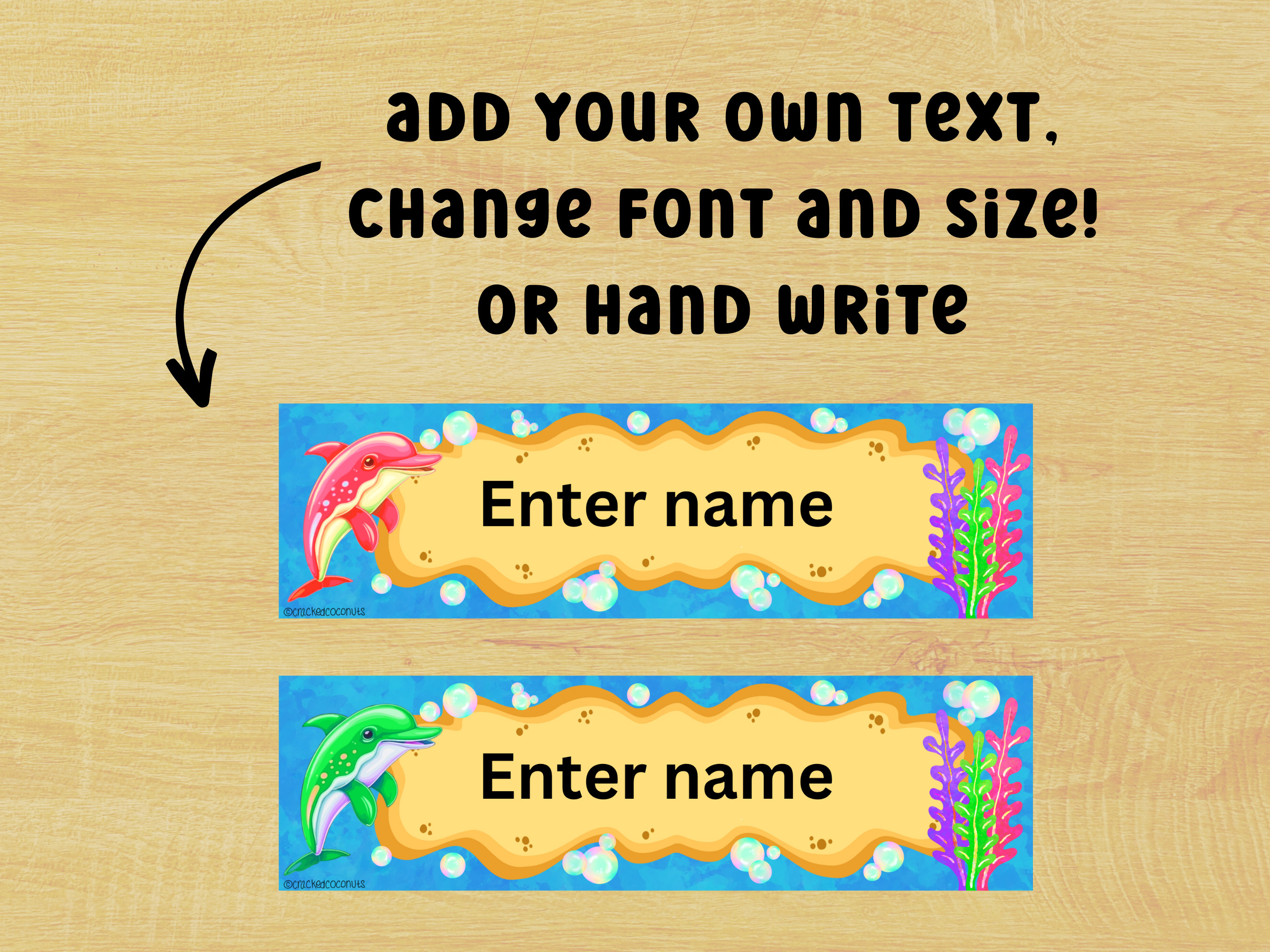 Dolphin Classroom Decor, Under the Sea Classroom Theme, Editable Desk ...