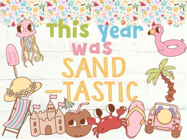 End of Year Bulletin Board Kit, Summer Bulletin Boards, Summer ...