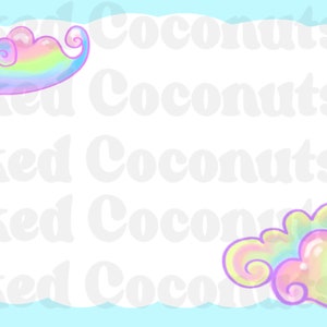 Pastel Clouds Editable Labels | Rainbow Clouds Name Tags | Instant ...