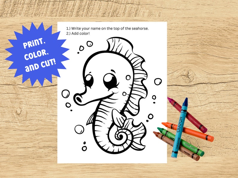 Coloring Activity Bulletin Board, Under the Sea Classroom Theme, Ocean ...