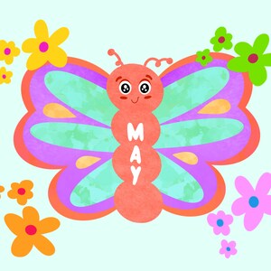Butterfly Birthday Display, Printable Classroom Birthday Chart ...