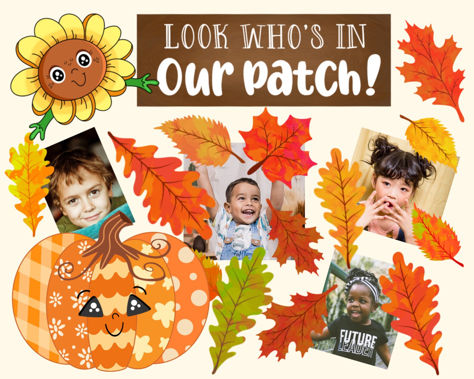 Printable Fall Bulletin Board for Kids Student Collage Wall - Etsy