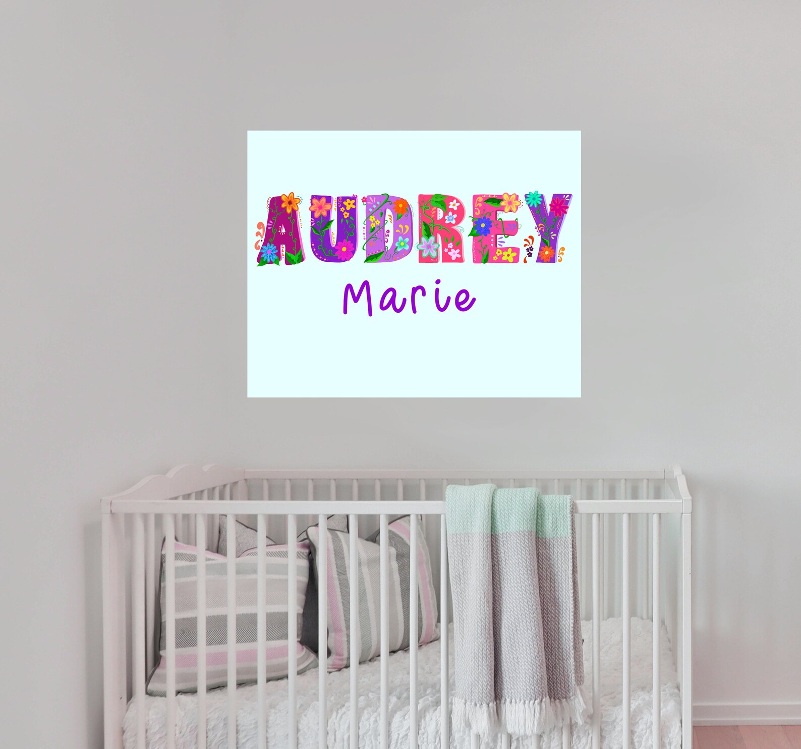Custom Name Printable, Personalized Baby Gift, Nursery Printable ...