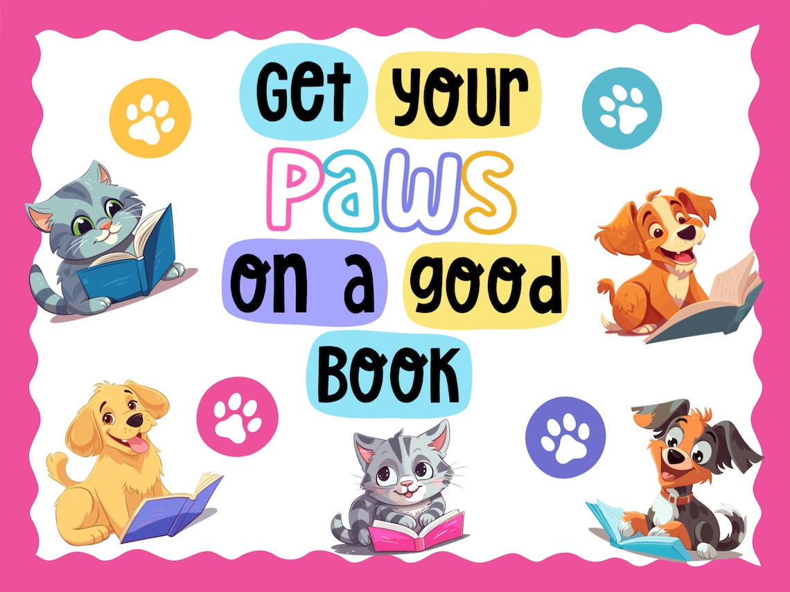 Library Bulletin Board for Back to School, Reading Bulletin Board Kit ...