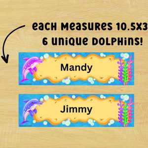 Dolphin Classroom Decor, Under the Sea Classroom Theme, Editable Desk ...
