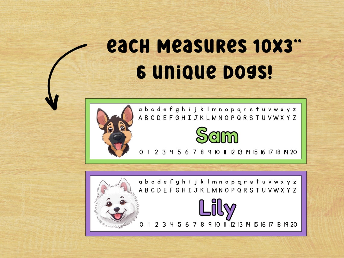 Dog Classroom Decor, Dog Classroom Theme, Editable Desk Name Plates ...