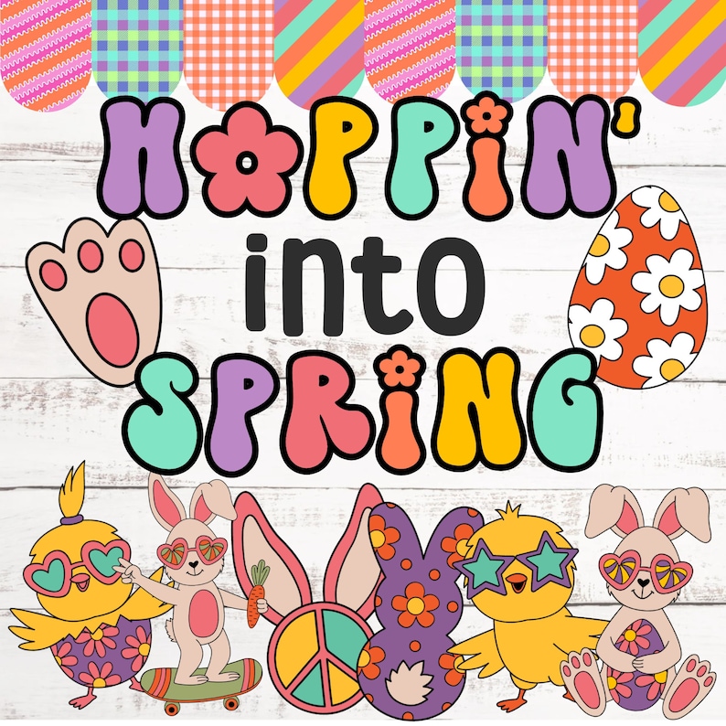Spring Bulletin Board Kit, Easter Bulletin Boards, Groovy Classroom ...