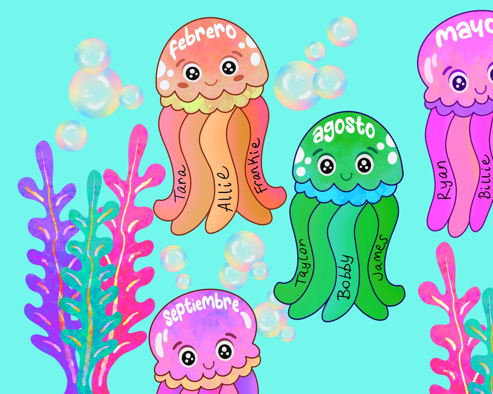 Spanish Classroom Decor, Ocean Theme Classroom Decor, Printable ...