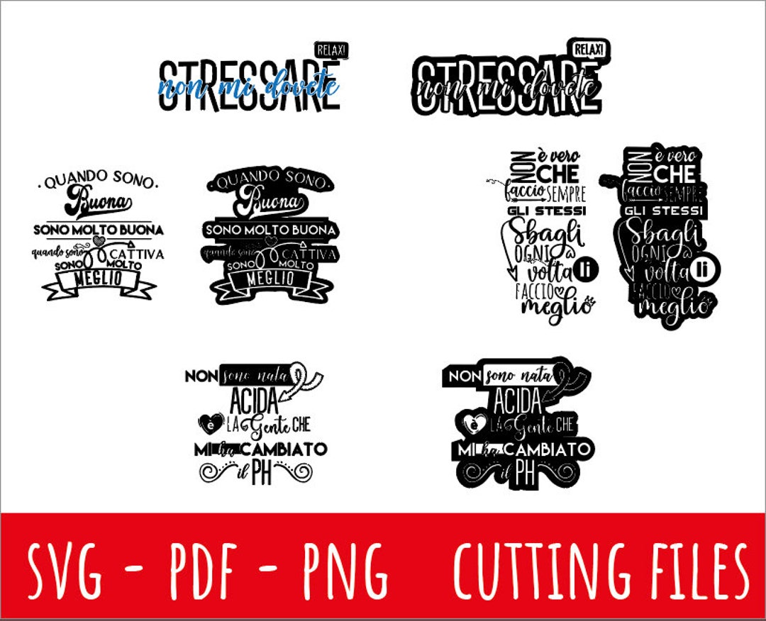 Quotes ITALY Witty Ironic SVG Bundle,png, Cricut Nice Digital ITALIAN ...