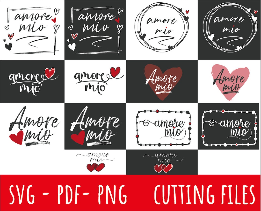 Love My Italian Phrase Svg Png Pdf Cricut Silhouette Laser Quotes ...