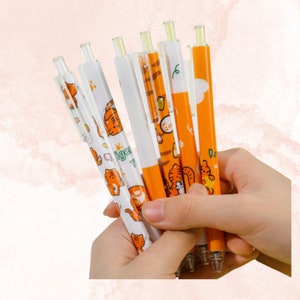 Cute Kawaii Tiger Retractable Clicker Gel Pen - Etsy