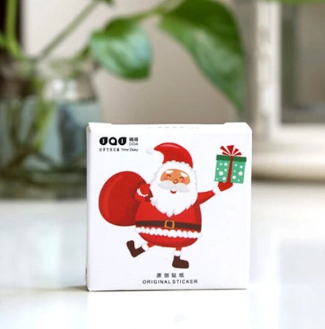 Cute Santa Festive Christmas Label Stickers - Etsy