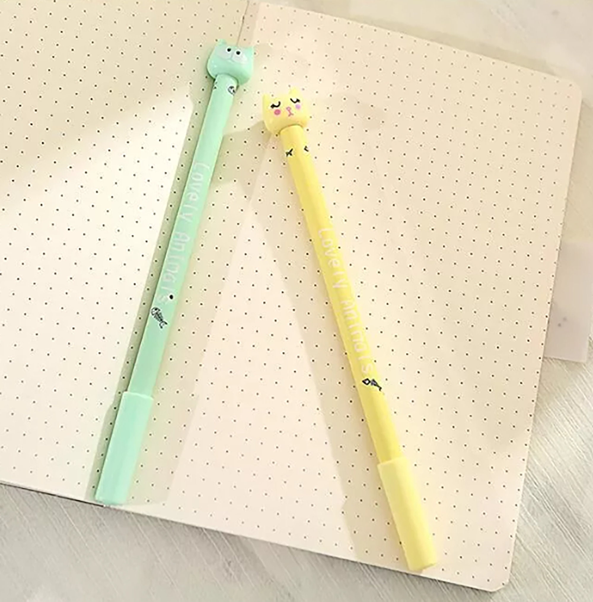 Cute Kawaii Cat Design Pastel Gel Pen - Etsy