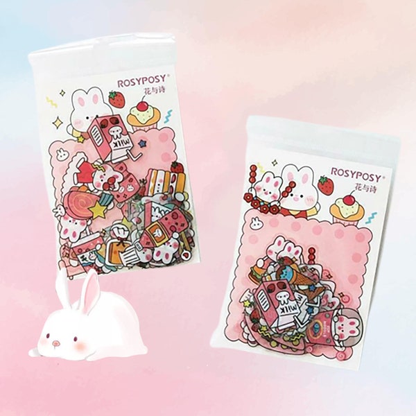 Transparent Kawaii Stickers - Etsy