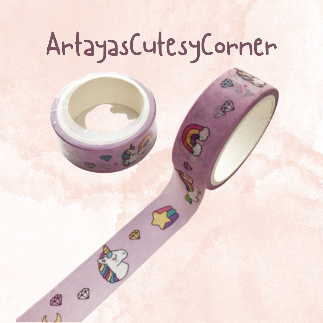 Kawaii Unicorn Pattern Decorative Washi Tape - Etsy
