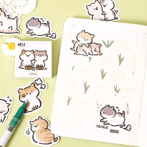 Cute Meow Cat Journal Sticker Pack - Etsy