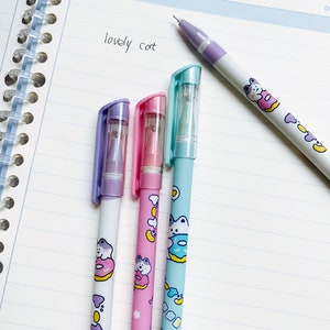 Kawaii Donut Cat Gel Pen - Etsy UK