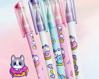 Kawaii Cat Colored Gel Pen Stationery Lover Gift Planner Journal Pen ...
