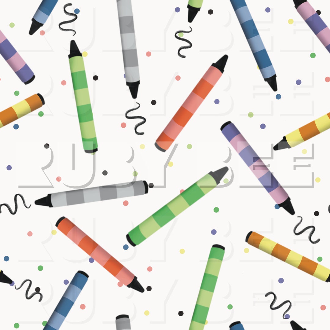 Steve’s Crayons Seamless File, Seamless Digital Paper, Seamless Pattern ...