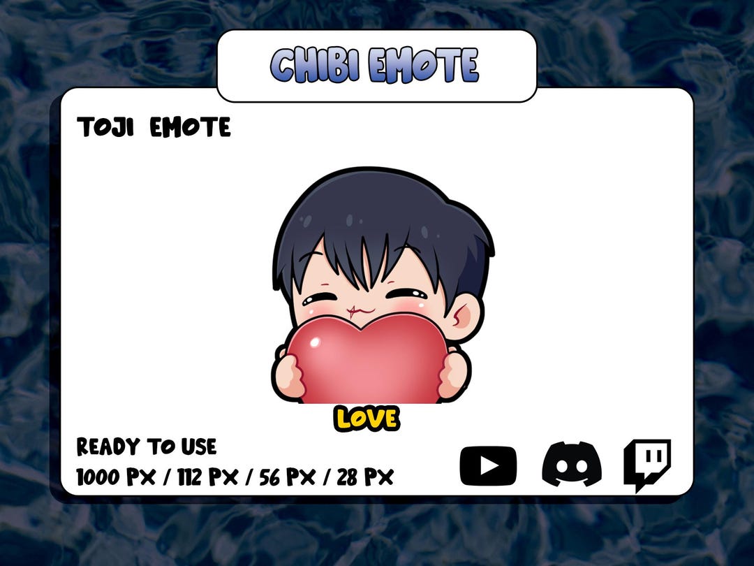Toji Love Animated Emote | Cute Anime PNG & GIF for Twitch, Discord ...