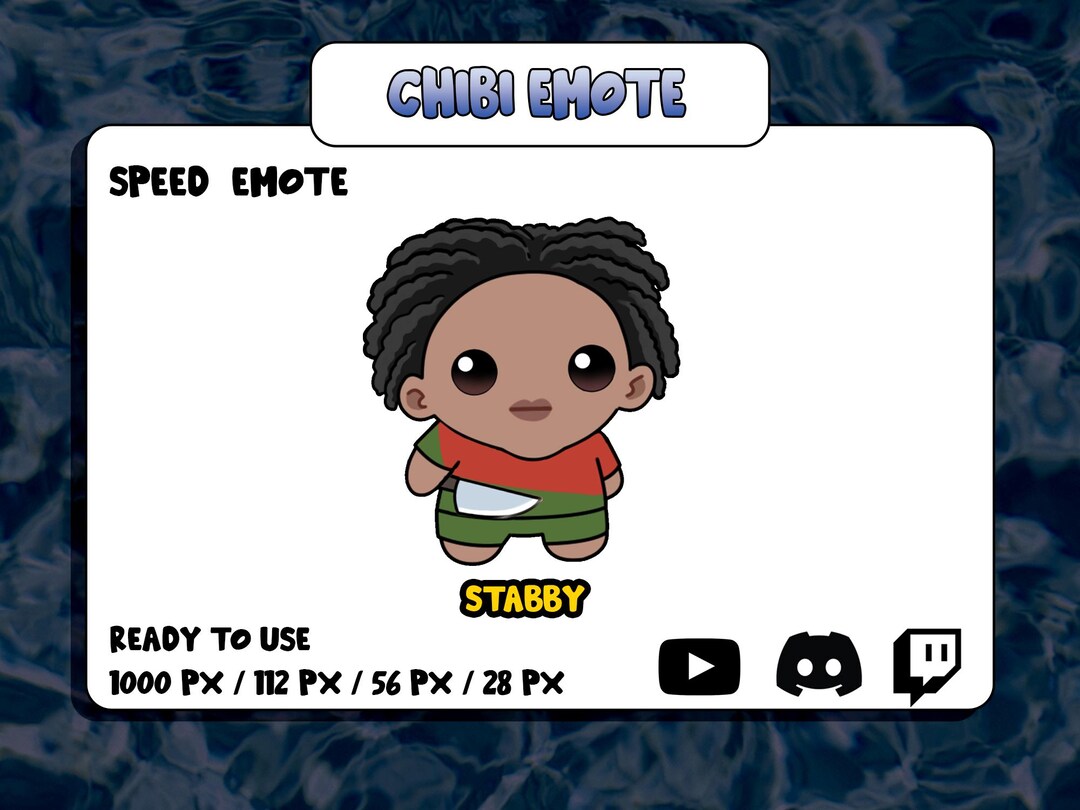 Funny Speed Stabby Emote GIF – Cute Chibi Knife Emote for Twitch ...