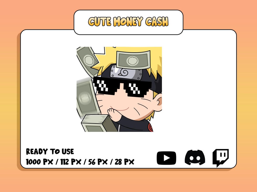 Animated Naruto Money Emote for Twitch | Cash Throwing Stream Overlay ...