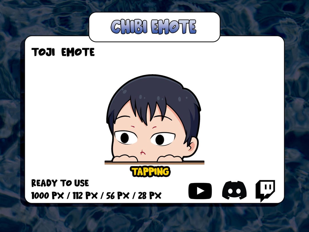 Toji Tapping Animated Emote | Cute Anime PNG & GIF for Twitch, Discord ...