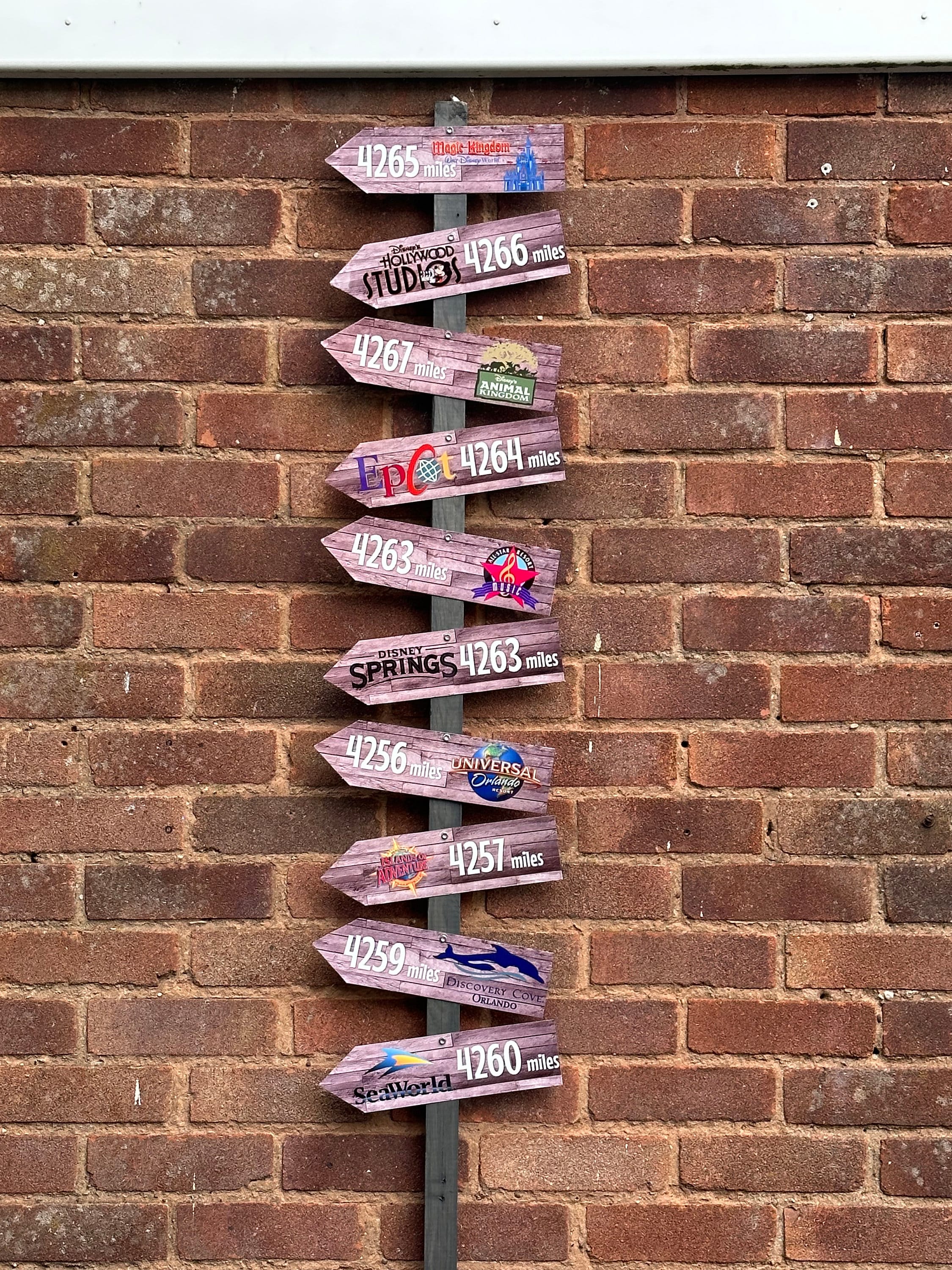 Disney Inspired Garden Signs - Disney World, Disneyland. Distance to ...