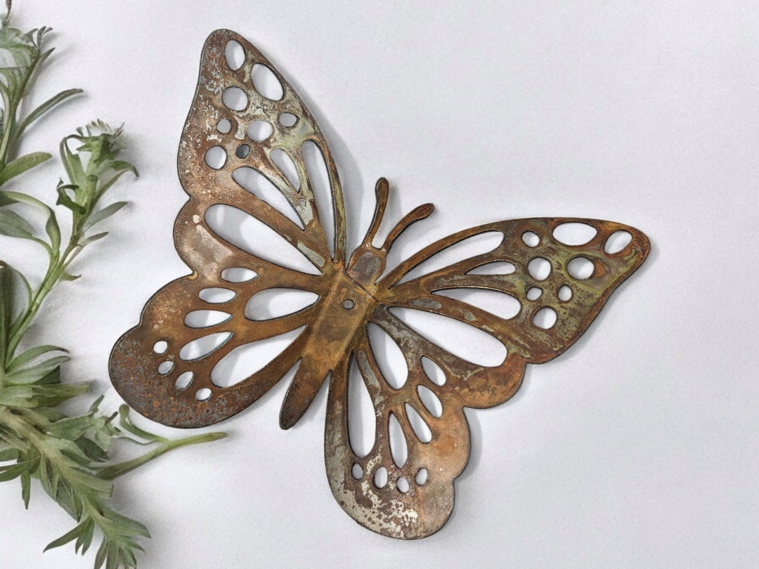 Metal Butterfly Wall Art - 6 to 13" - Multiple Finishes - Etsy