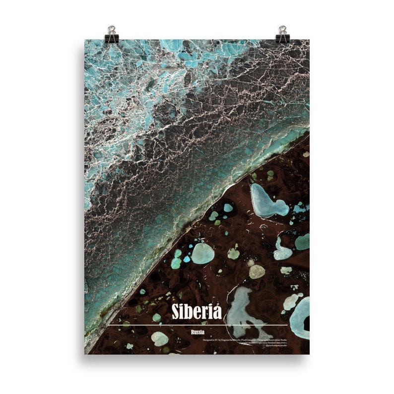 Satellite Map Poster Siberia Russia Map Print Wall Art - Etsy