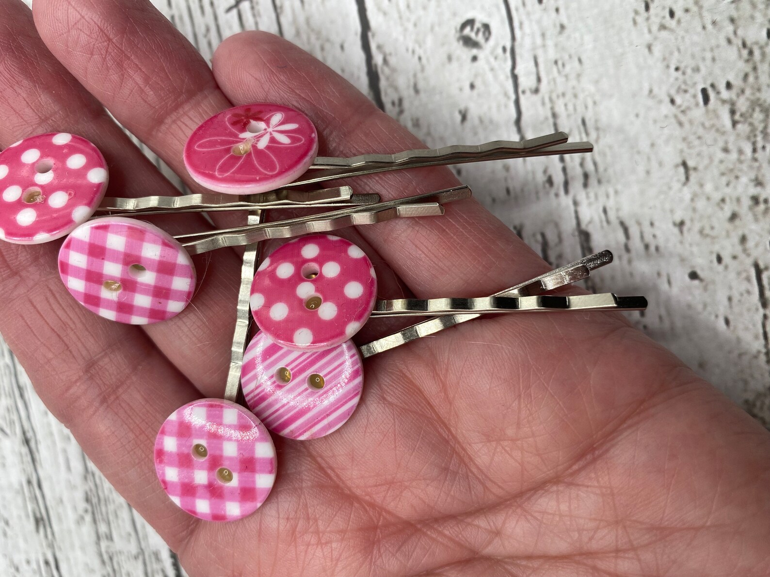 Button Hair Pin Button Hair Pins Hair Accessories Summer Hair Bridal ...