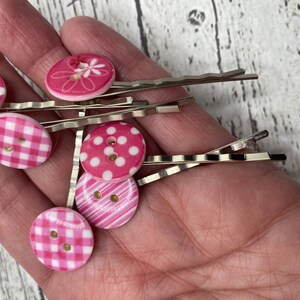 Button Hair Pin Button Hair Pins Hair Accessories Summer Hair Bridal ...