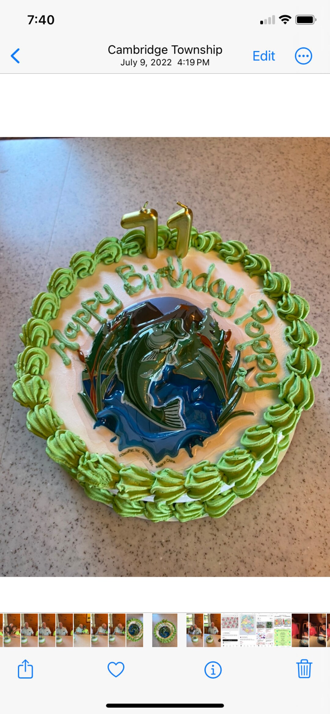 Fishing Cake Topper Bass Fishing Cake Topper Fathers Day Cake Ideas ...