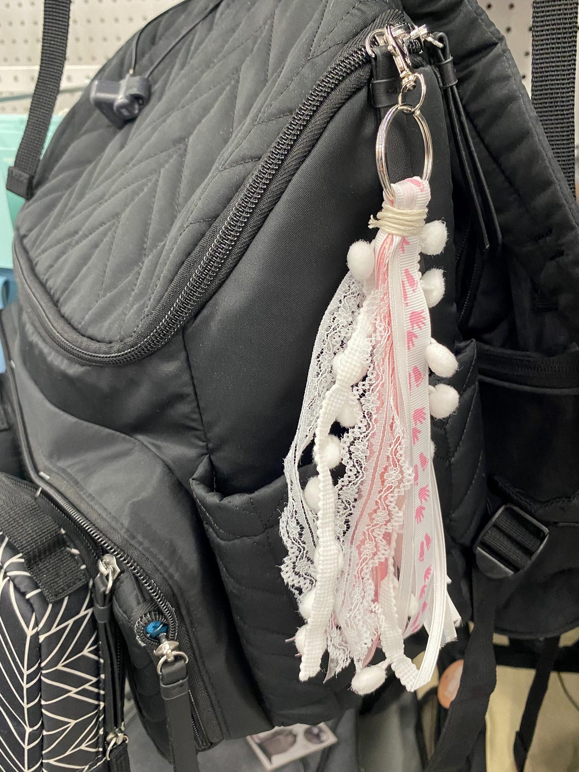 Ribbon Tassel, Bag Charm, Gift for Her, Sports Bag Tag, Ribbon Key ...