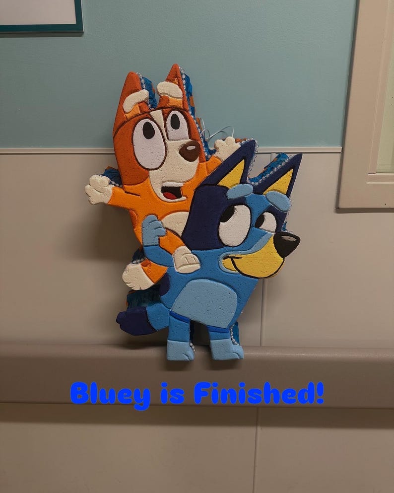 Bluey Piñata – Bluey Birthday Party Decoration, Kids Cartoon Piñata ...