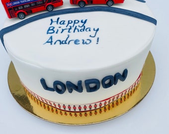 London UK Themed Edible Icing Cake Ribbon / Side Strips - Etsy