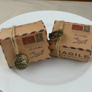 Travel Themed Favour Boxes Vintage Themed Celebration Destination ...