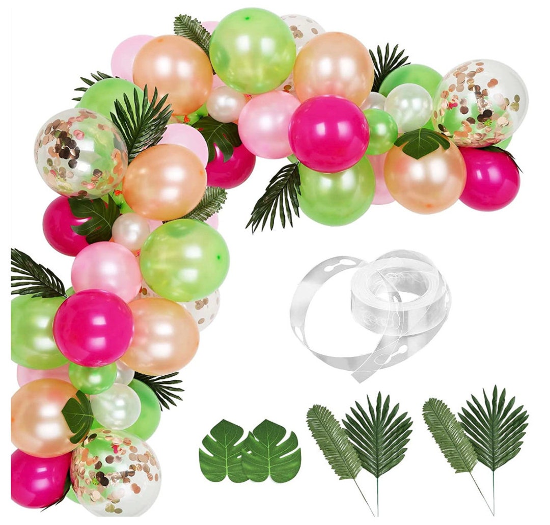 83X Tropical Party Balloon Arch, Luau Party Garland , Hawaiian Party ...