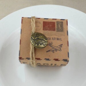 Travel Themed Favour Boxes Vintage Themed Celebration Destination ...