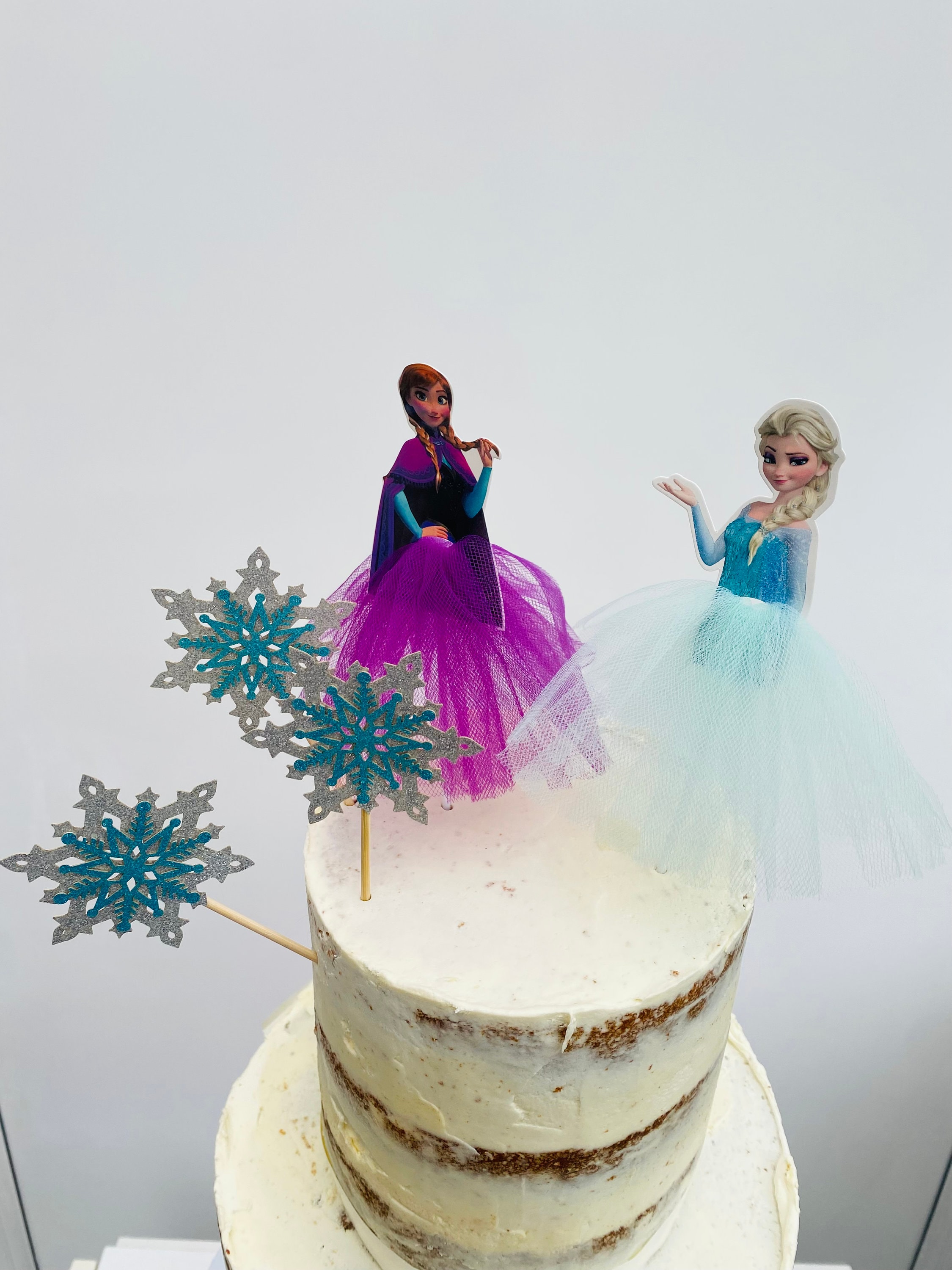 Elsa Anna Snowflakes Cake Topper, Frozen Theme Birthday Cake Topper ...