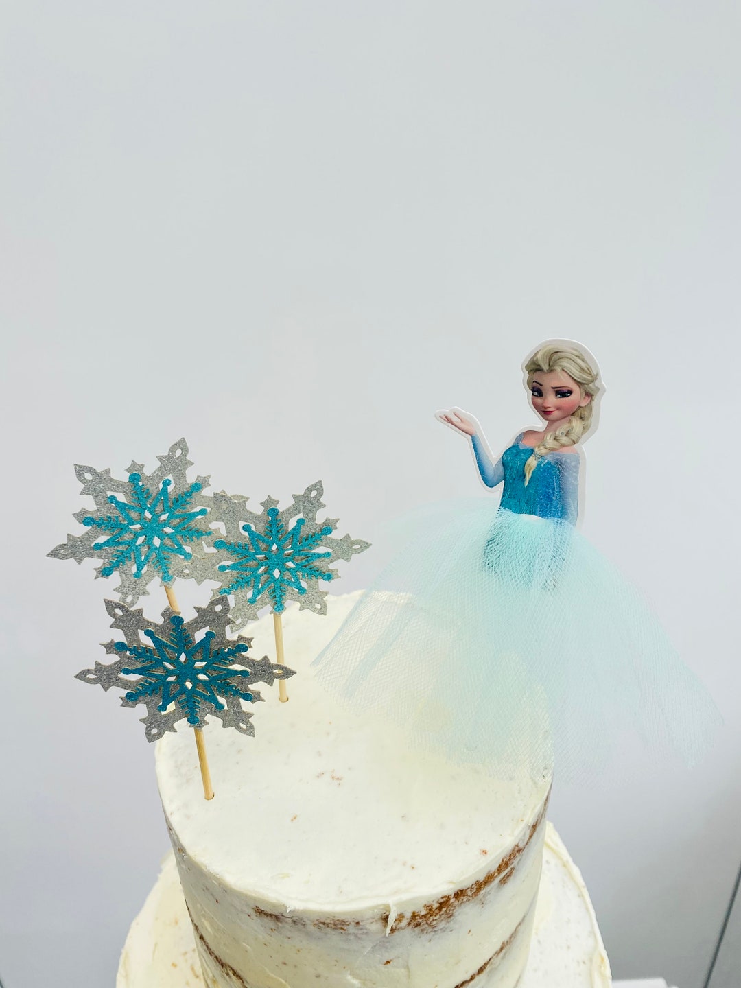 Elsa Anna Snowflakes Cake Topper, Frozen Theme Birthday Cake Topper ...