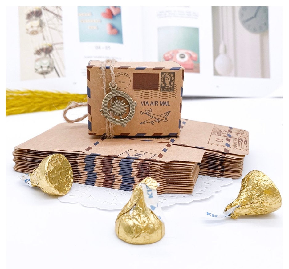 Travel Themed Favour Boxes Vintage Themed Celebration | Etsy