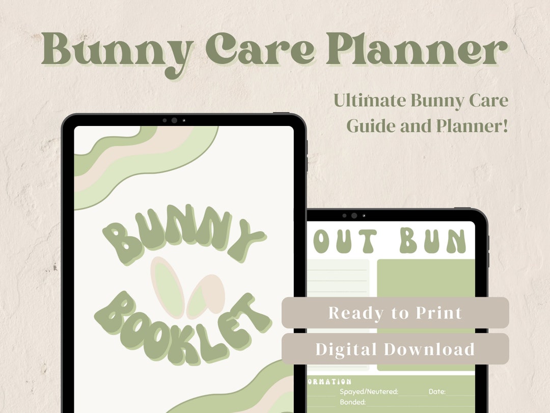 The Bunny Booklet | Bunny Care Guide and Planner | Rabbit Care Tips ...