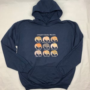 Youth Hoodie, Leopard Gecko Morphs - Etsy