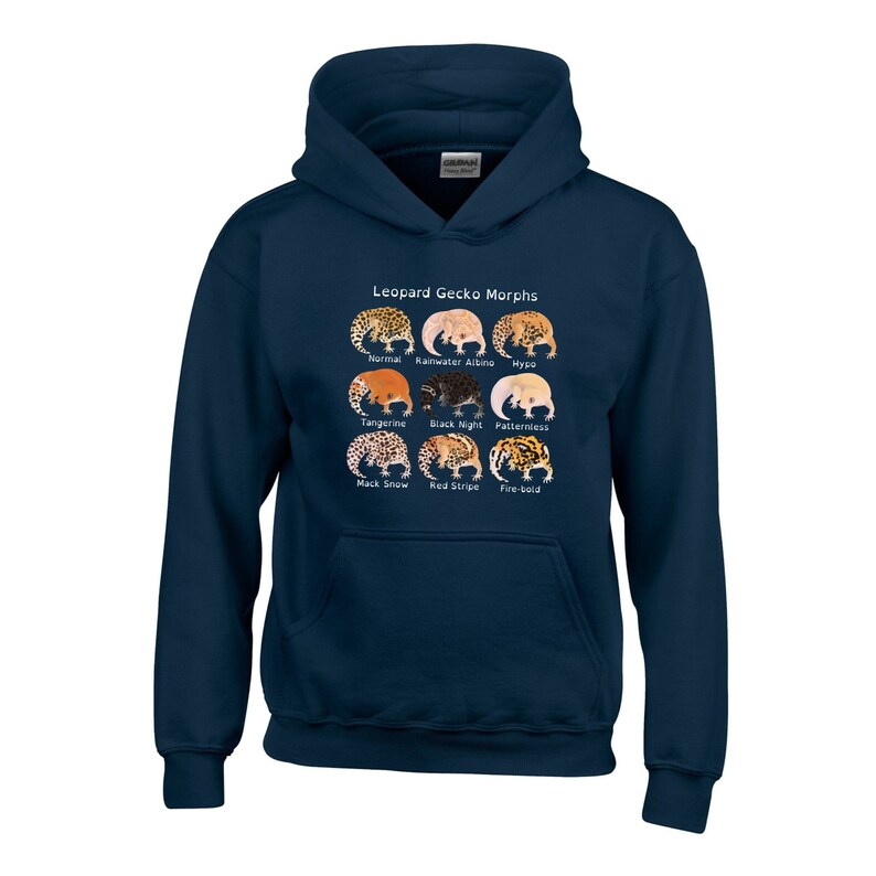 Youth Hoodie, Leopard Gecko Morphs - Etsy